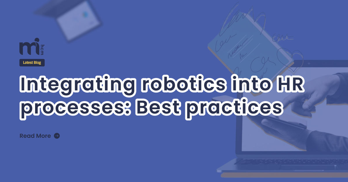 Integrating robotics into HR processes: Best practices